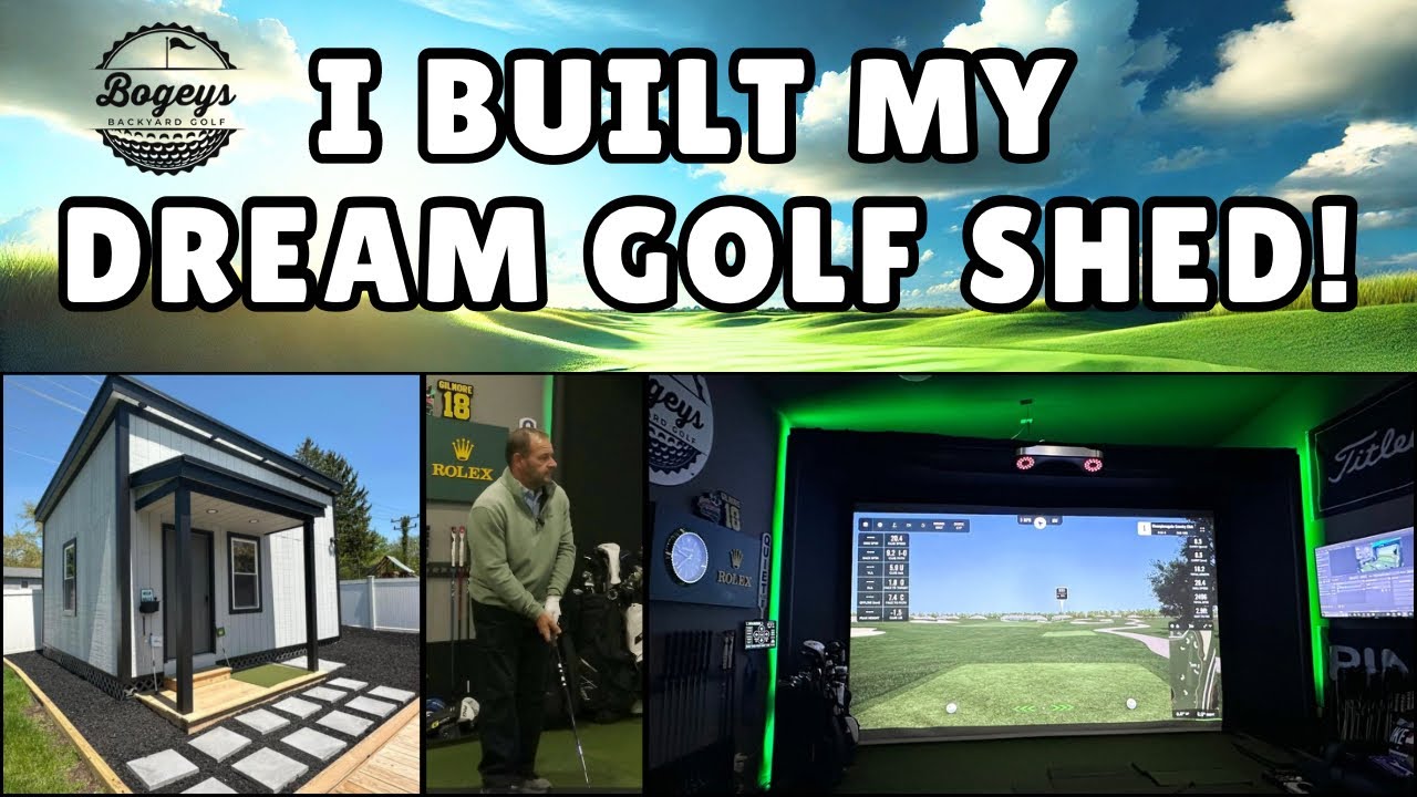 I Built my Dream Golf Simulator Shed | Interior walk-through & tour ...