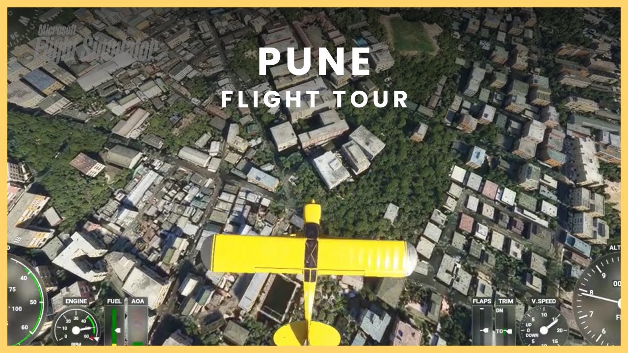 Pune city aerial view on MFS 2020 - YouTube