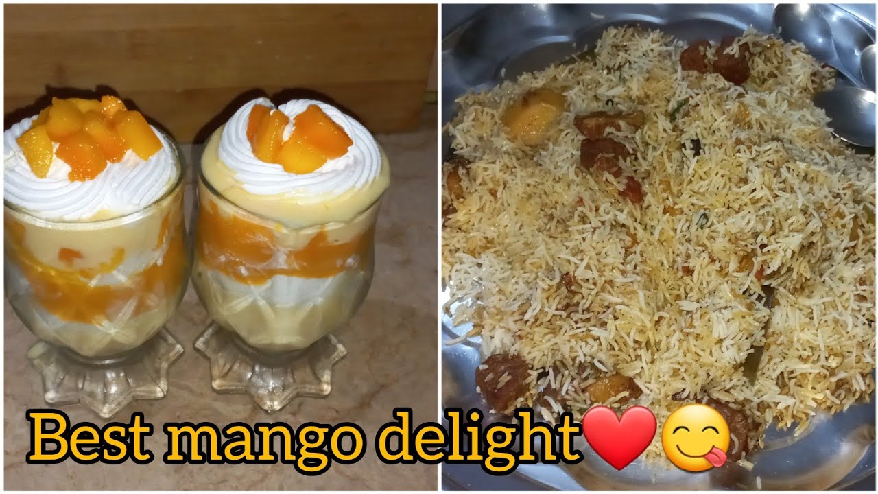 Mango delight and White biryani full recipe - YouTube