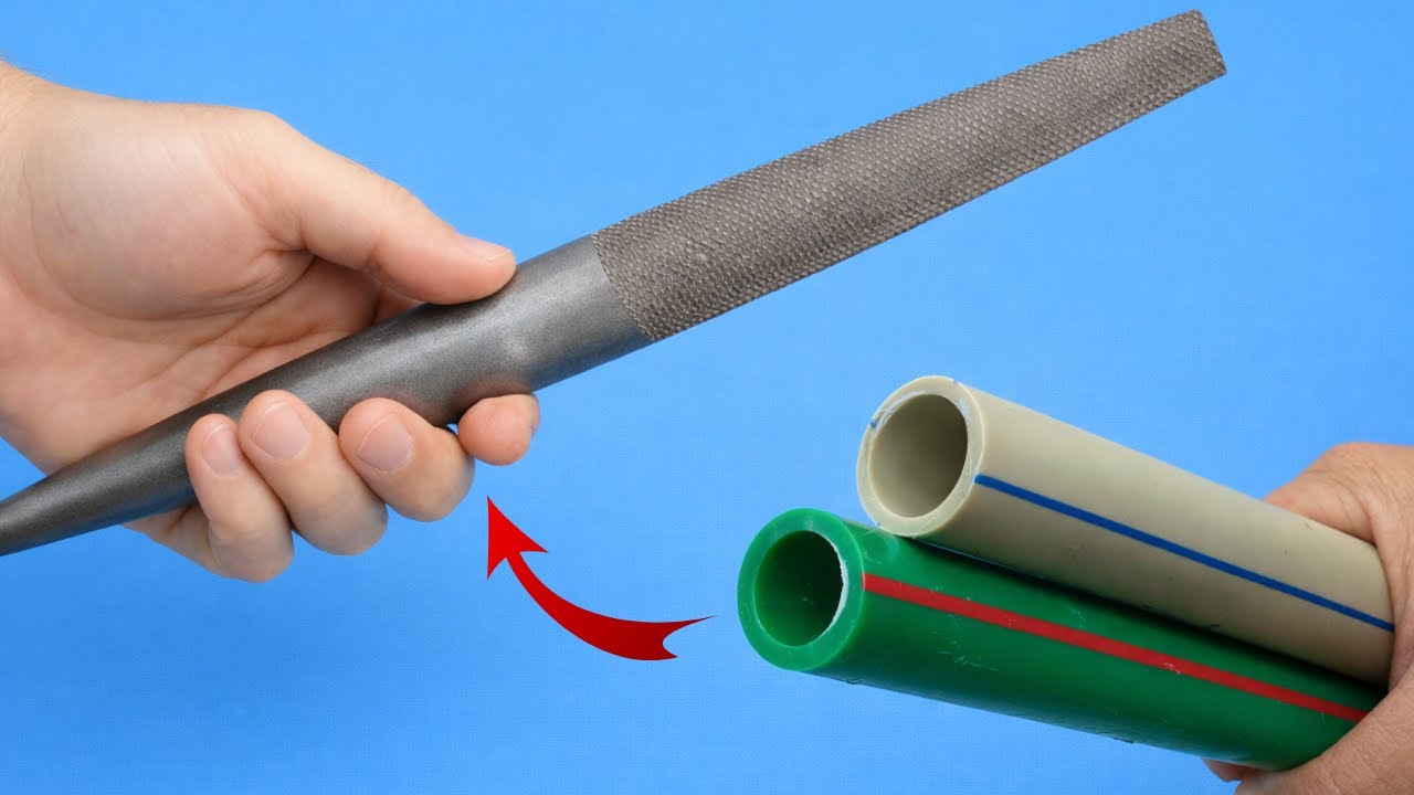 Transform a PVC pipe into a metal file handle in just 3 minutes ...