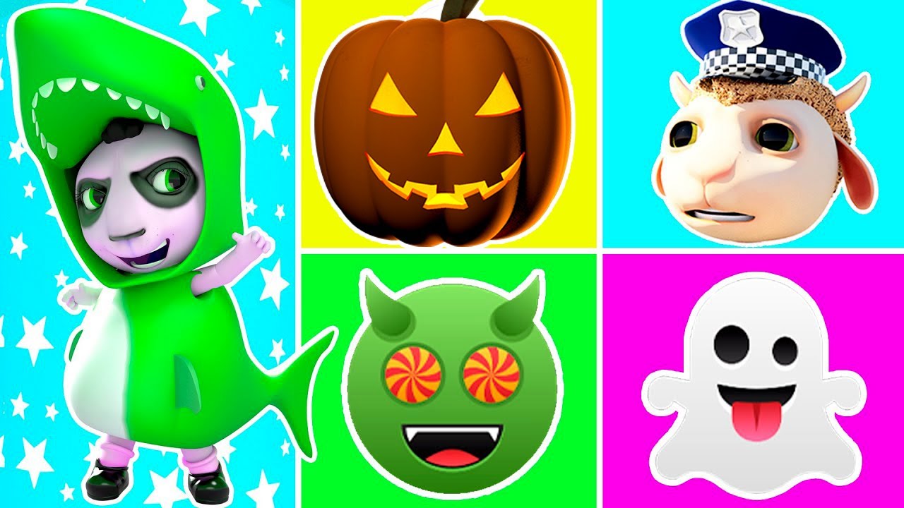 Funny Halloween Challenge | Little Cop Chasing Ghost | Cartoon for Kids ...
