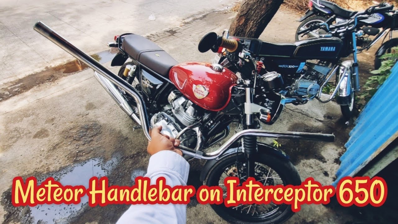 Meteor Handlebar on Interceptor 650 #royalenfield - YouTube