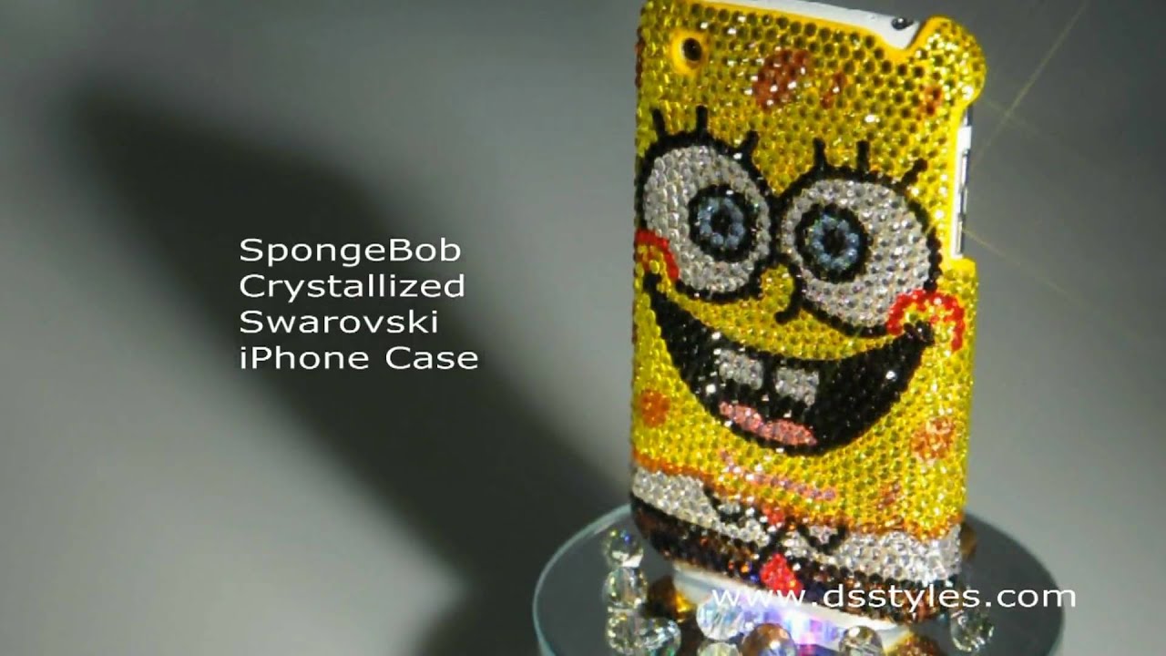 Swarovski iPhone Case - Custom Made SpongeBob - DSstyles - YouTube
