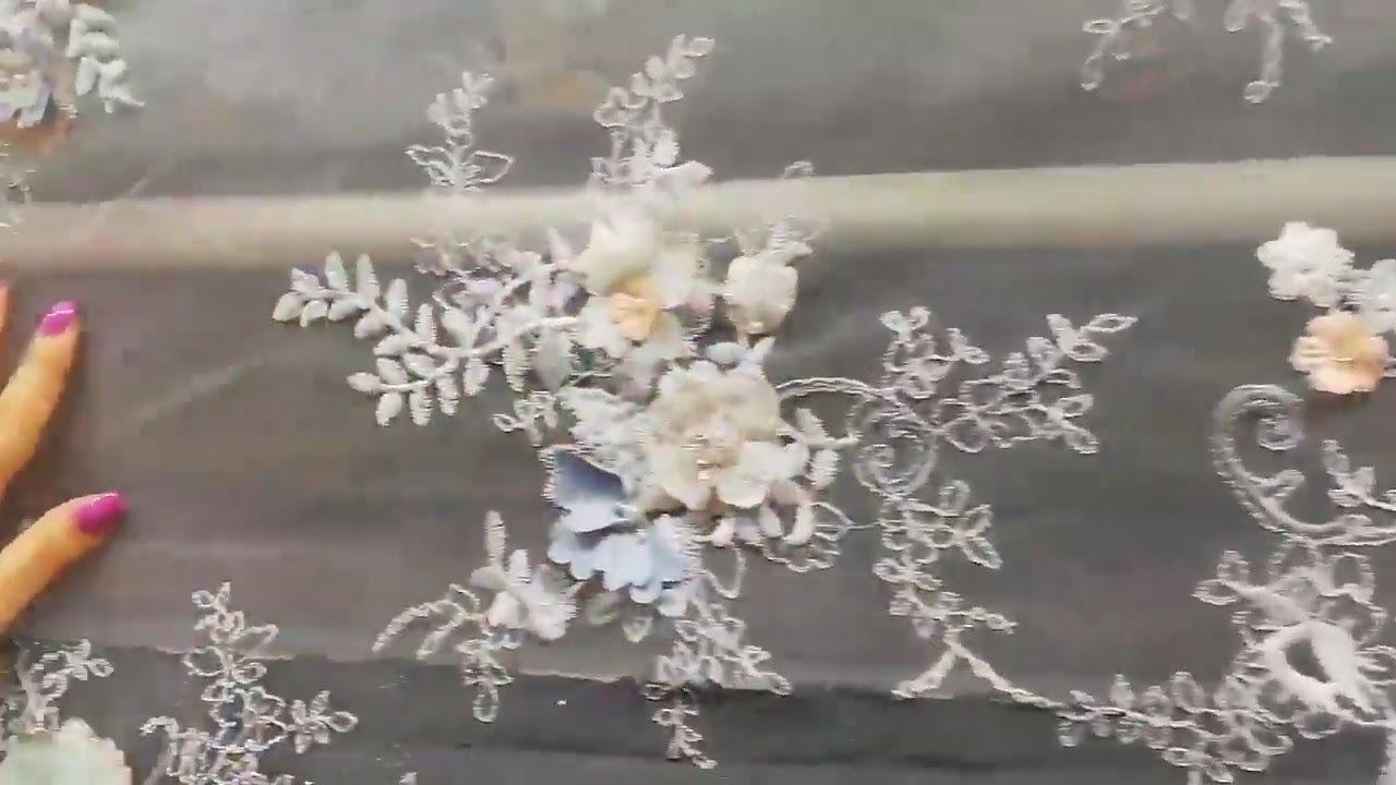 Broderie cu flori si margele - YouTube