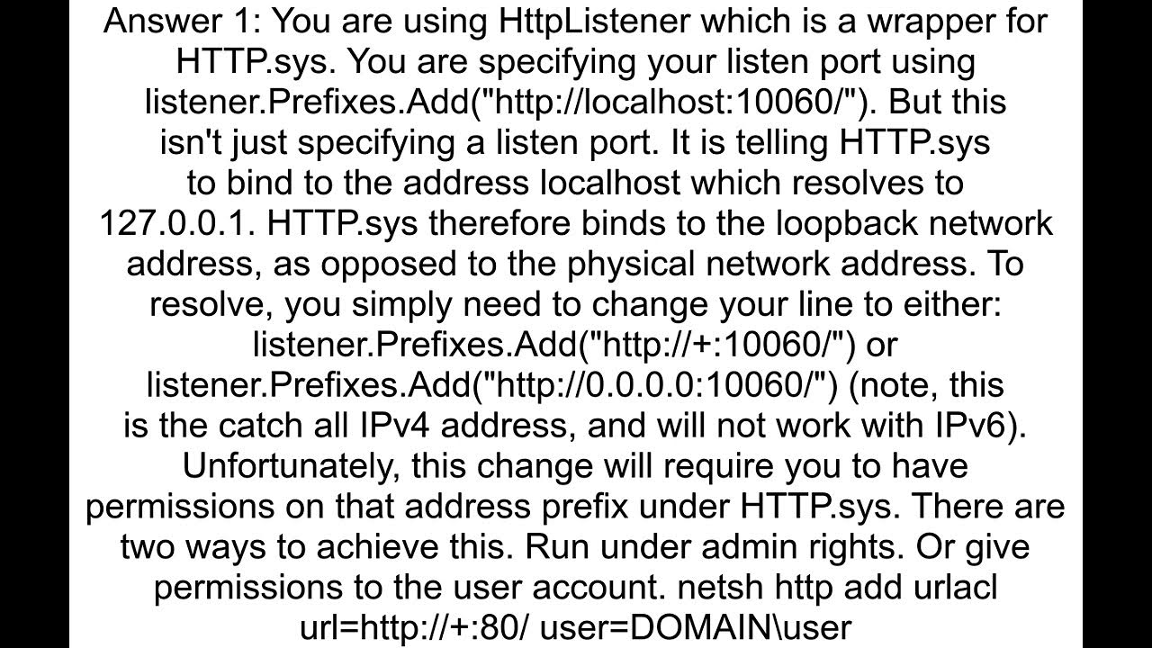 CNo HTTP Error 400 - Invalid Hostname Simple Http Listener - YouTube