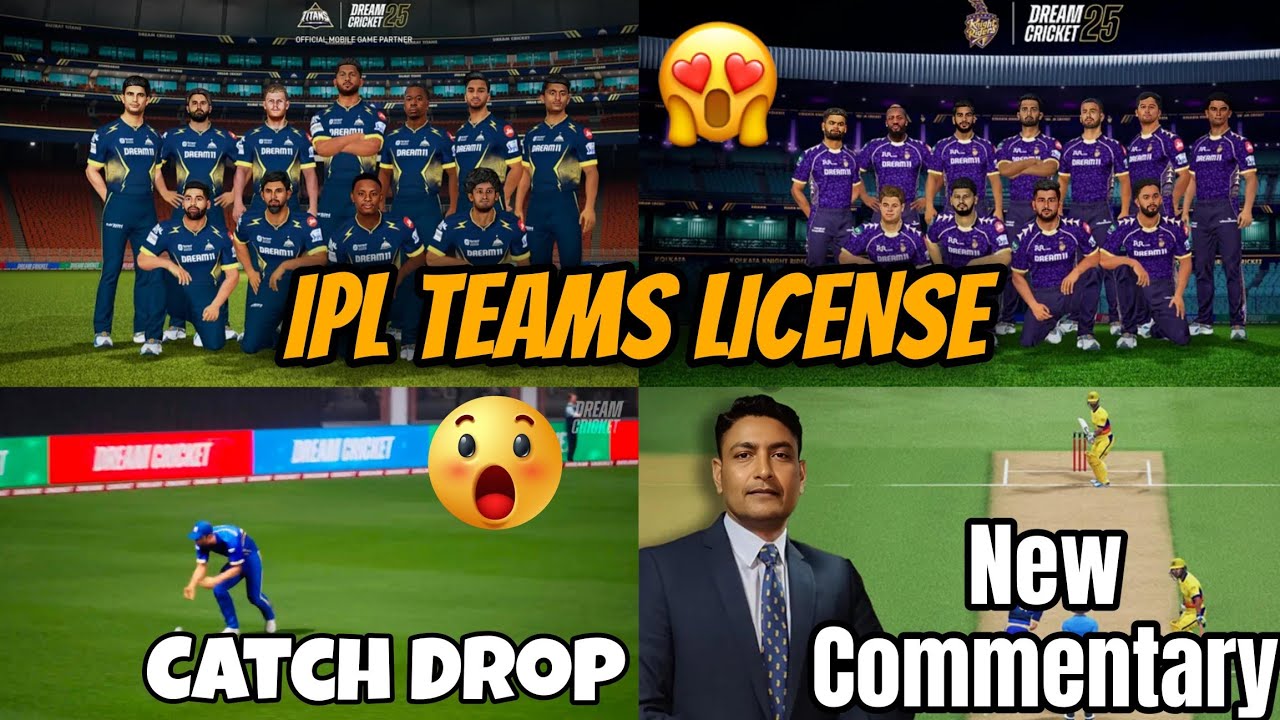 Dream Cricket 25 IPL Mega Update Launched 🔥IPL License Teams, Catch ...