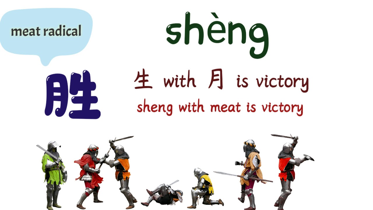 Radical Series | 生sheng| Word no. 4 胜 shēng | 4 hsk words with 胜 - YouTube