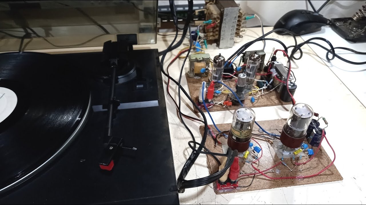 From Vinyl To Speakers All Tubes, RIAA Pre & Power Amp. - YouTube