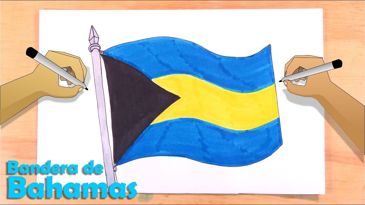 Dibuja la Bandera Oficial de Bahamas - Draw the Flag of Bahamas - YouTube