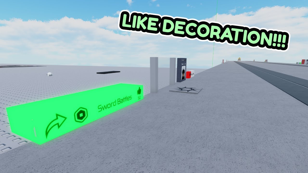 How to make a like decoration in obby creator - YouTube