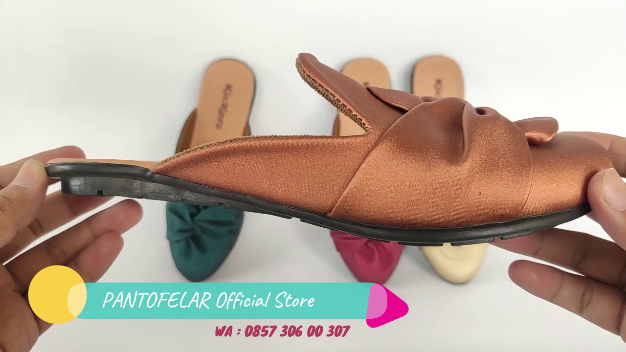 [ SA 10 ] Sepatu sandal wanita sendal slop cewek - YouTube