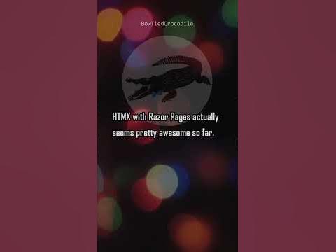 HTMX with Razor Pages actually seems pretty awesome so far. Time is a flat circle, I'm back to a ...