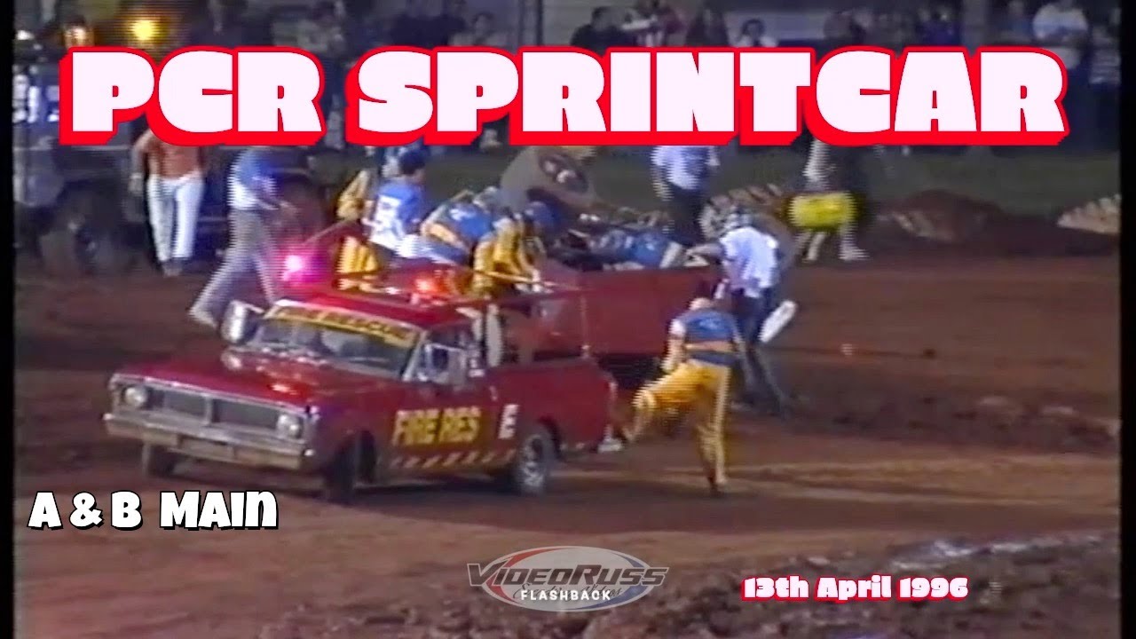 #speedway PCR Sprintcar B & A Main 13th April 1996 - YouTube