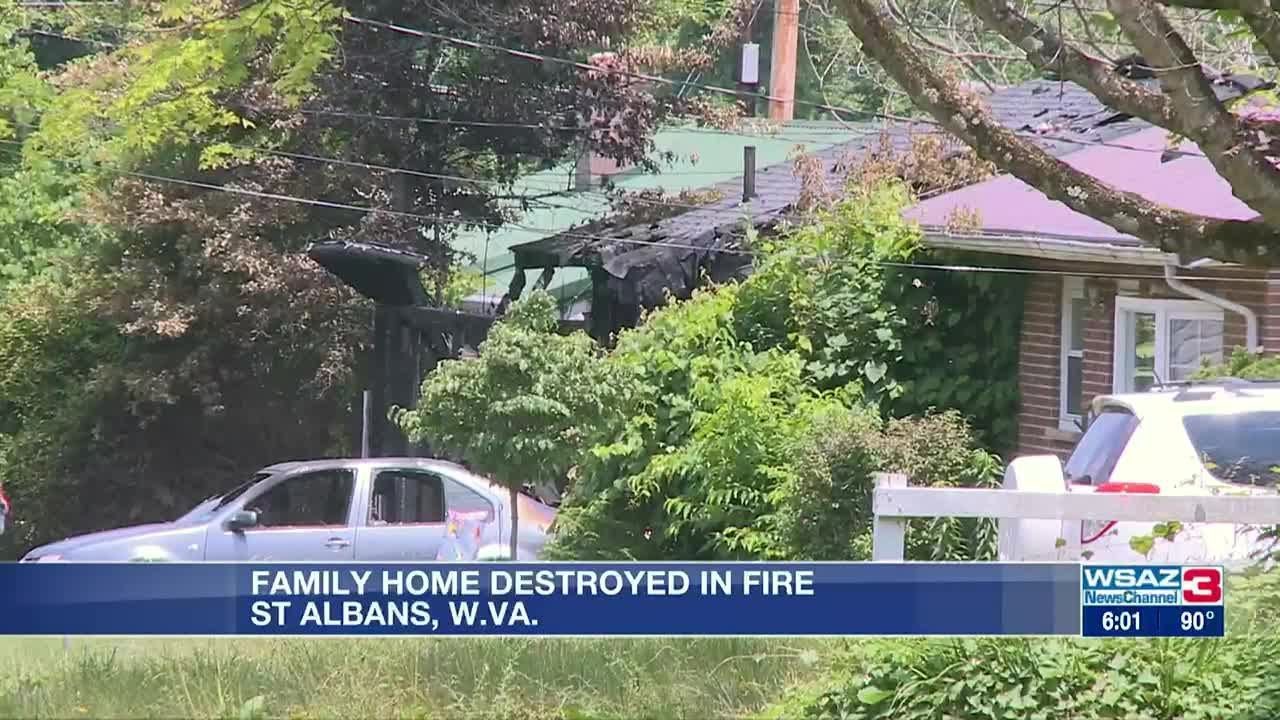Family's home destroyed by fire in St. Albans - YouTube