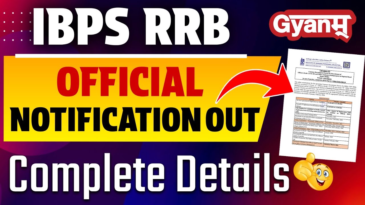 IBPS RRB Notification 2025 | RRB PO/Clerk Age, Qualification, Syllabus ...