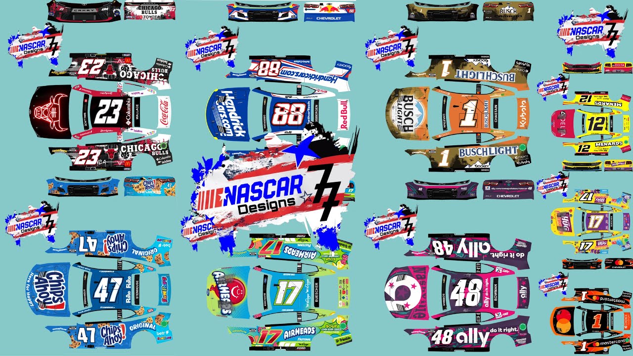 Custom NASCAR diecast templates 2025 wave 4!!! - YouTube
