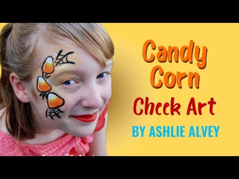 Candy Corn Cheek Art by Ashlie Alvey - YouTube