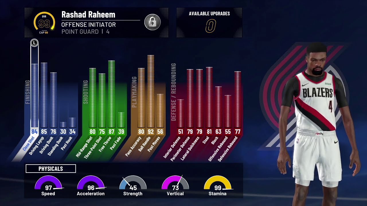 THE FIRST 99 OVERALL OFFENSE INITIATOR BUILD ON NBA 2K21! THE BEST 99 ...