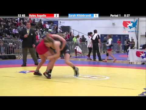 WM 53 KG - Haley Augello vs. Sarah Hildebrandt - YouTube