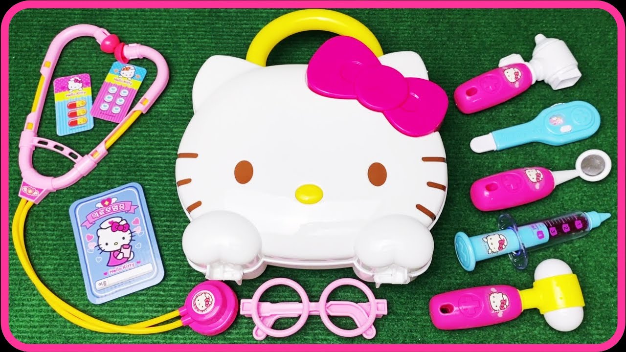 6 Minutes Satisfying with Unboxing Hello Kitty Doctor Bag Set ASMR ( No ...