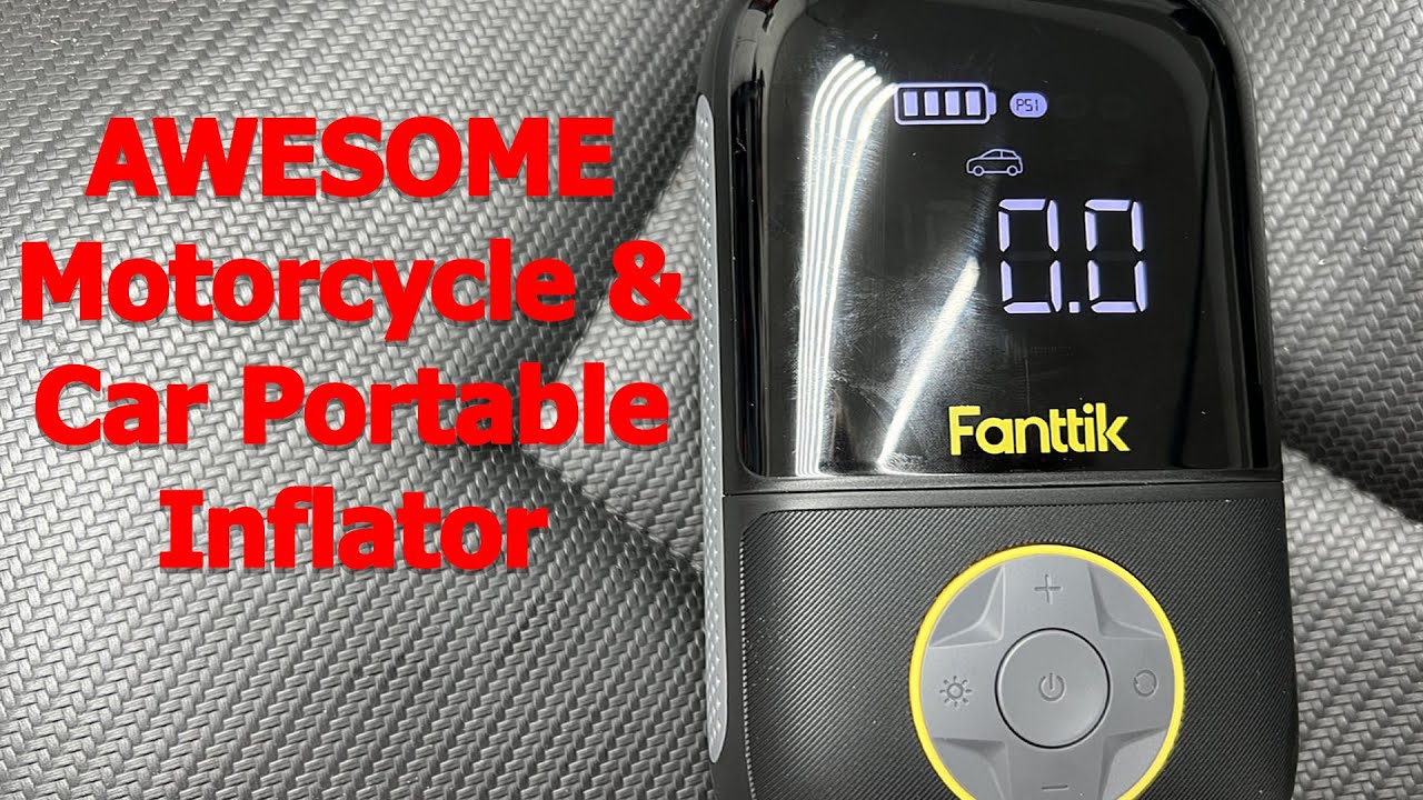 AWESOME Portable Motorcycle And Car Tire Inflator Fanttik X8 - YouTube