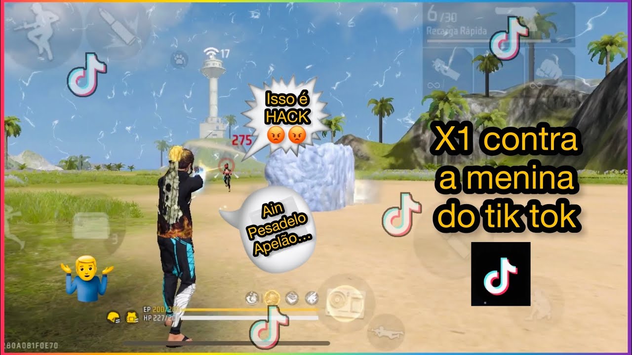 Uma menina do tik tok me desafia pra um X1, não aguentou e acabou ...
