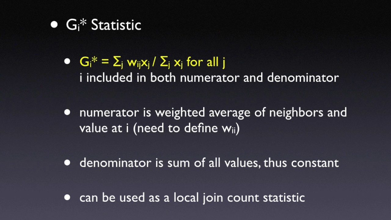 Local G Statistics - YouTube