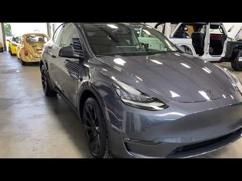 Midnight Silver Metallic Model Y in Xpel Ultimate Plus PPF