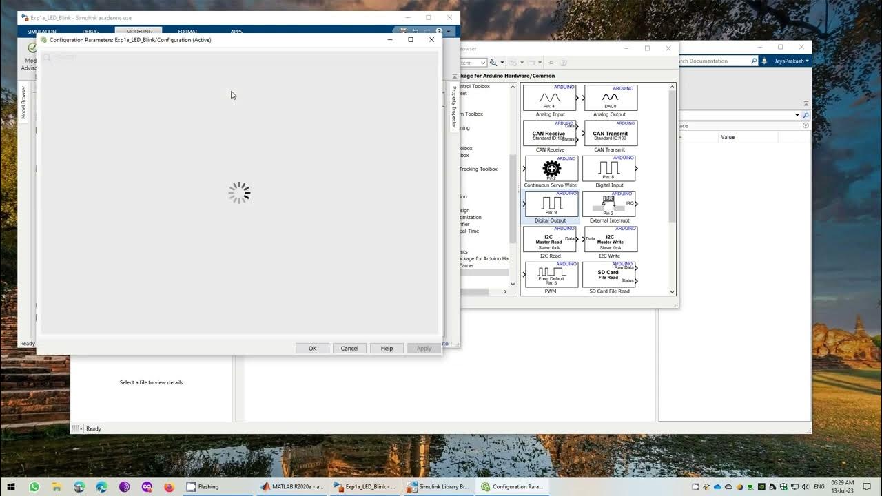 SIMULINK Arduino LED Blink (Pin13) - YouTube