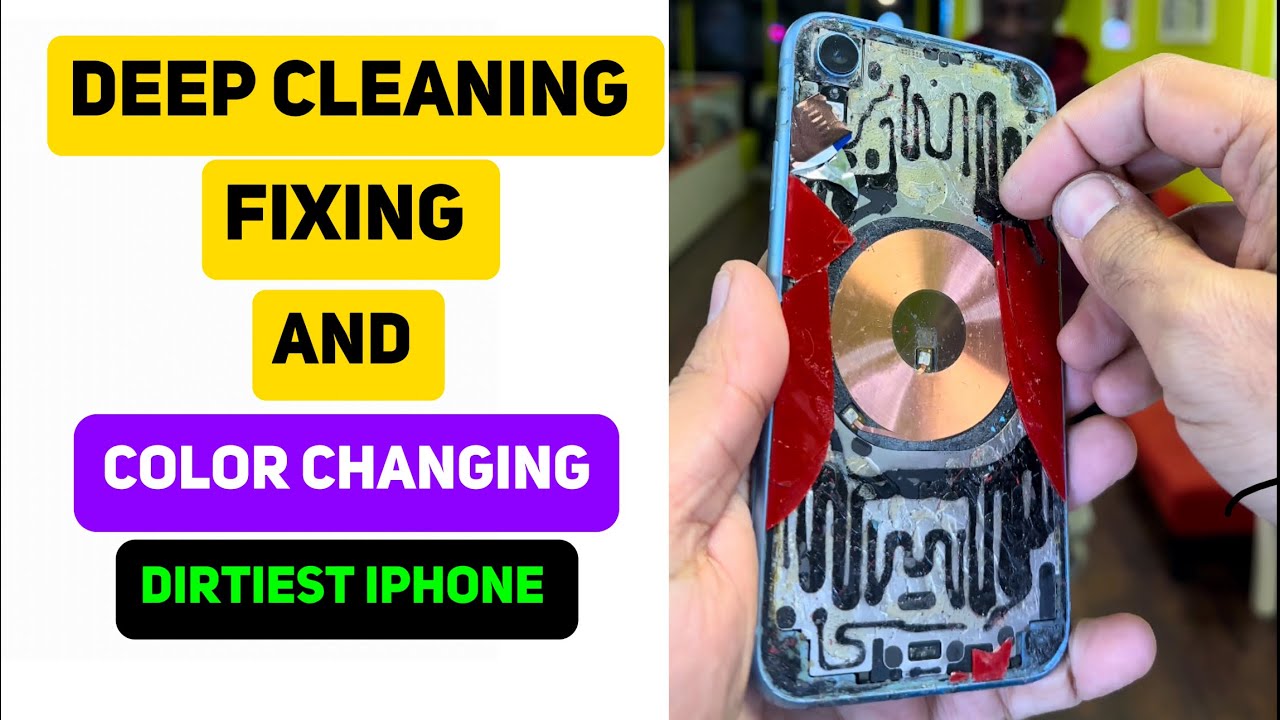 Deep Cleaning , Fixing and Color Changing The DIRTIEST Phone and Case 🤢 ...