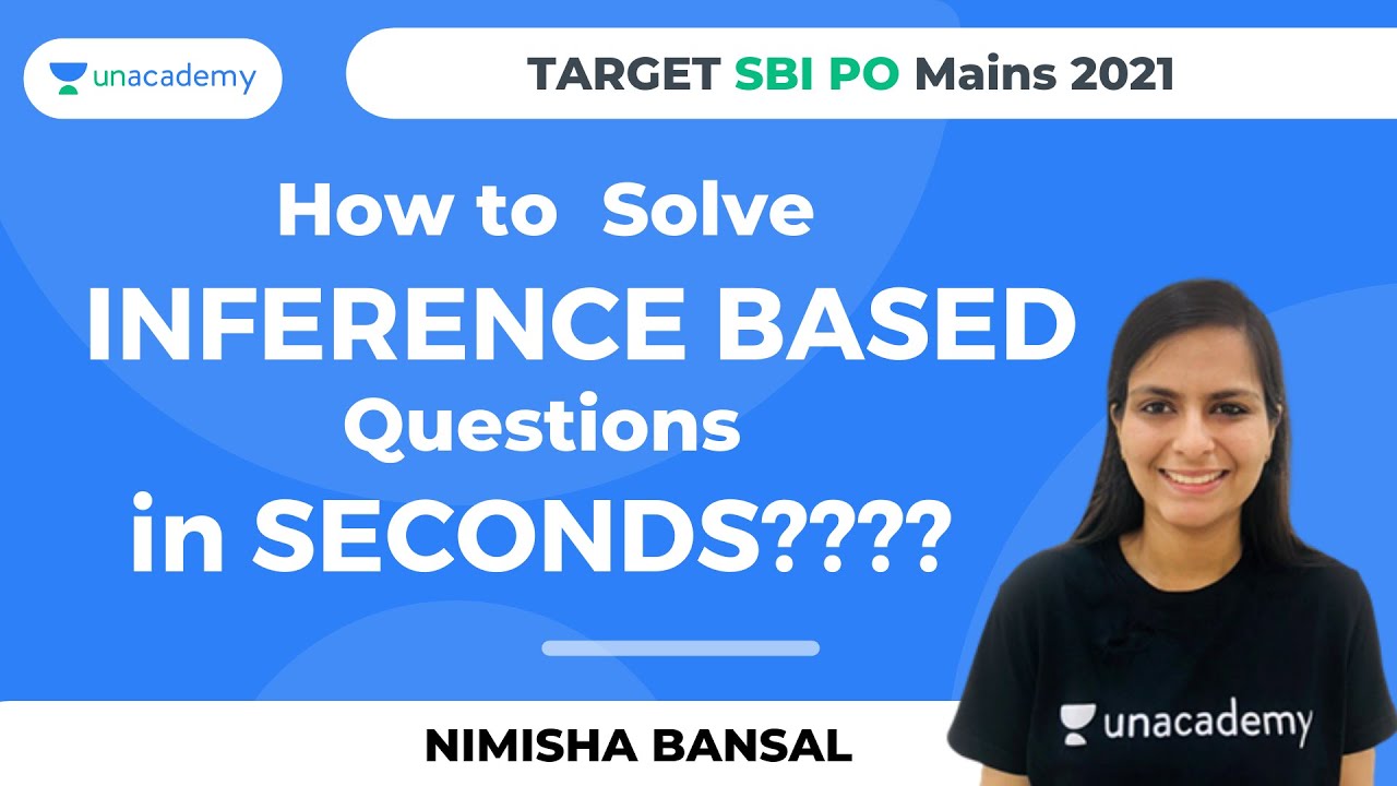 How to solve Inference based questions in Seconds??????|SBI PO Mains ...