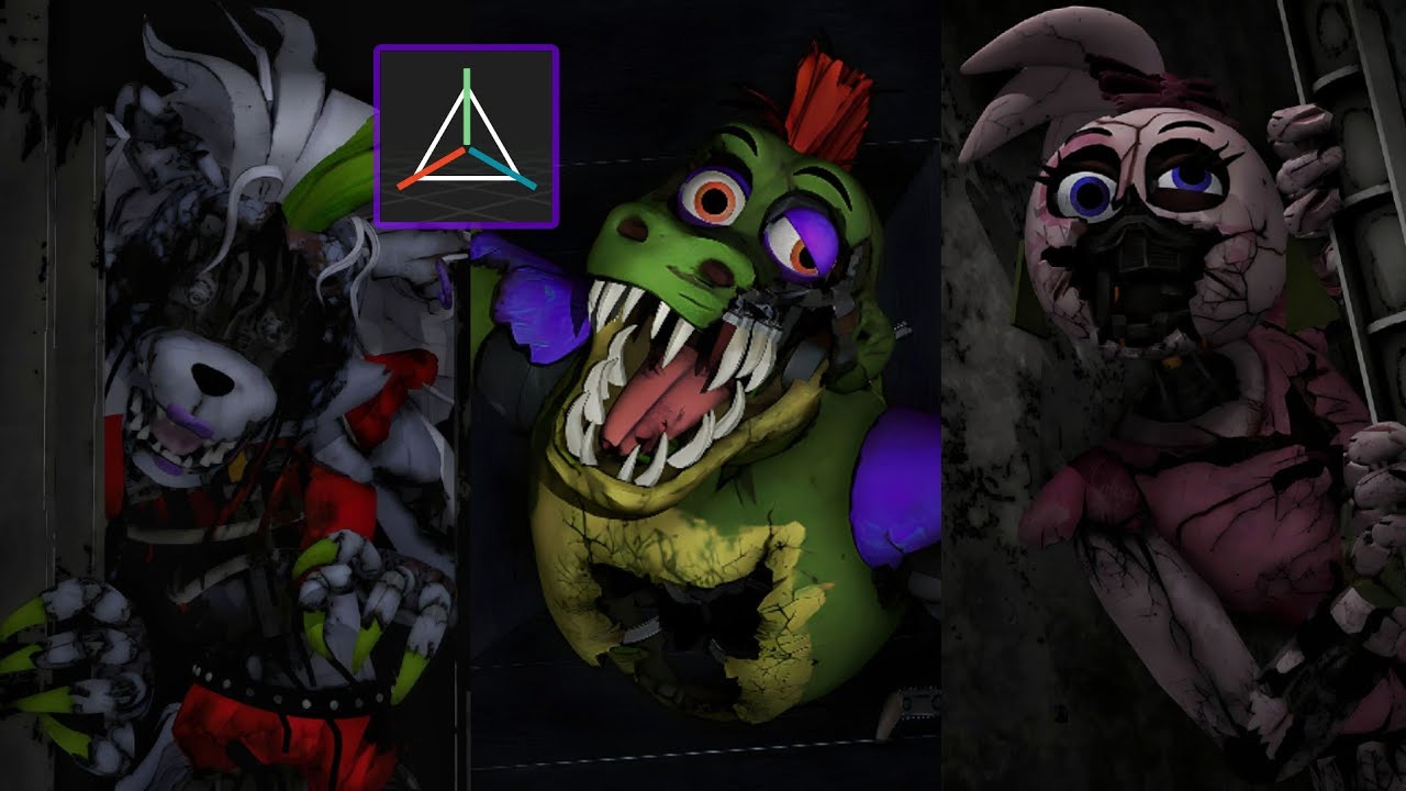 Shattered Animatronics Pack for PRISMA 3D - Improved Security Breach ...