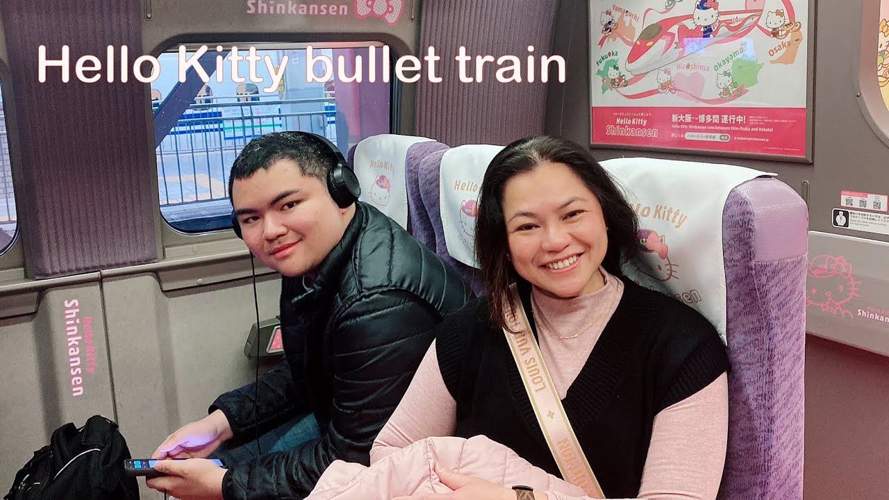 Experience the DREAM Hello Kitty Shinkansen Ride in Japan! - YouTube