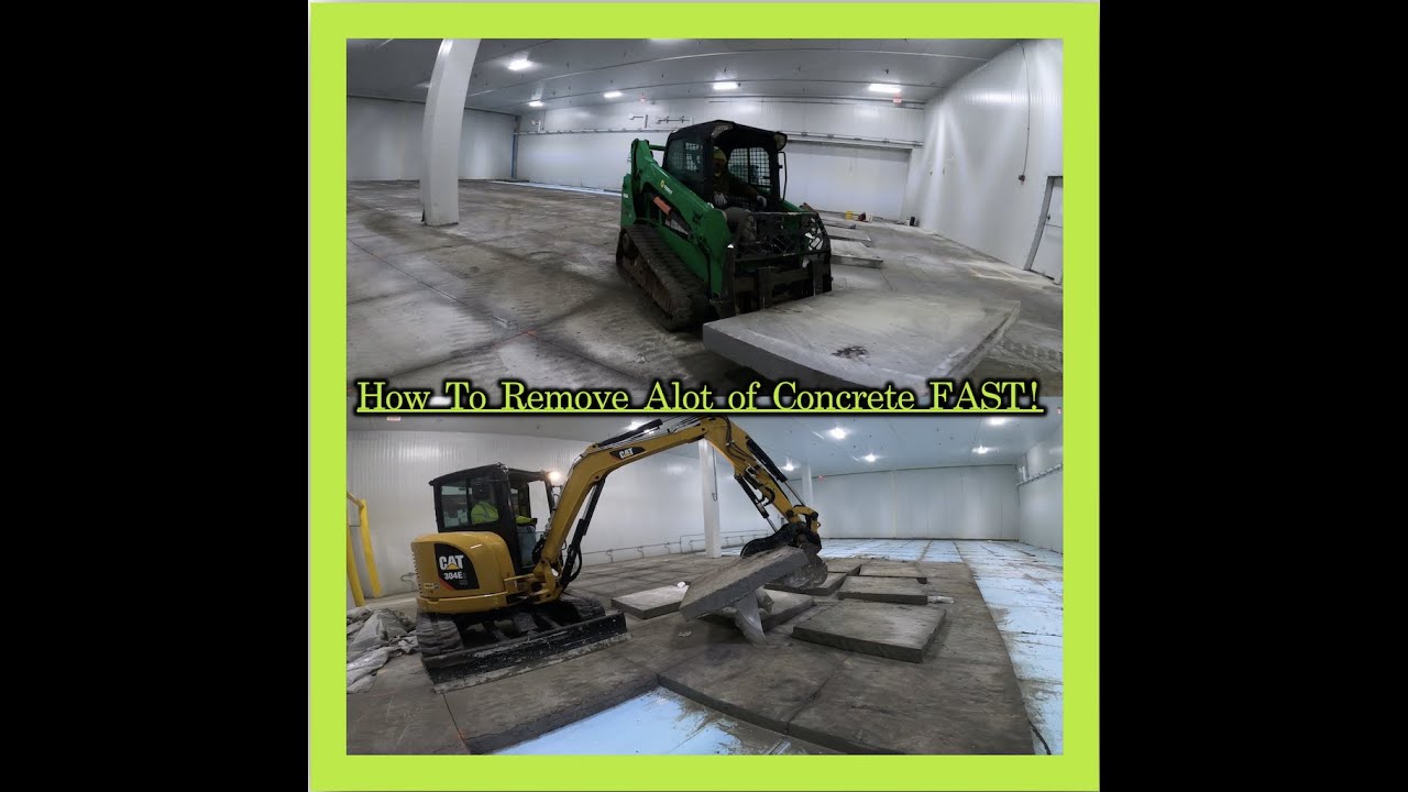 How to Remove Concrete Inside a Building with A Skidsteer CTL and Mini ...