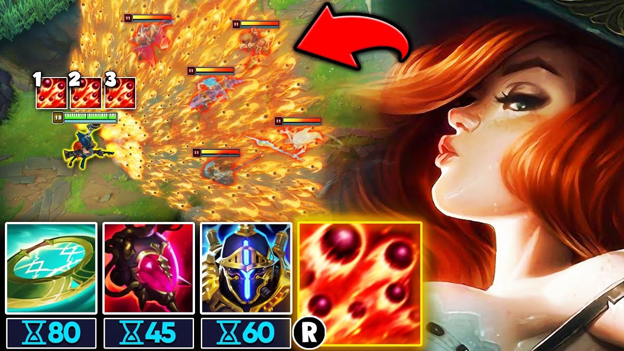 Miss Fortune but I stack ultimate haste and my R has a 10 second ...