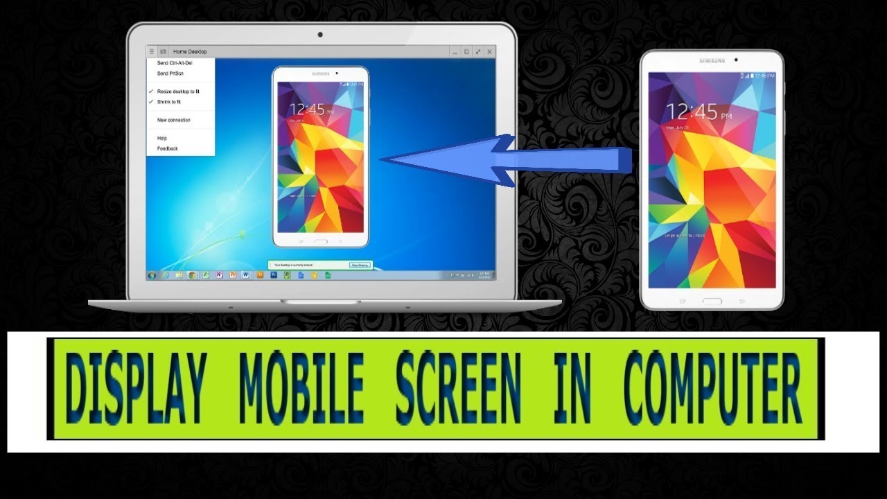 HOW TO CONNECT MOBILE SCREEN TO ANY COMPUTER WITHOUT ANY CABLE - YouTube