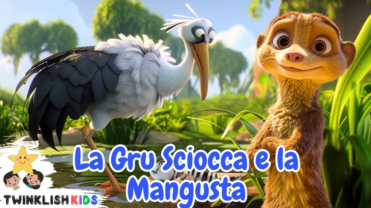 Italian Animal Fables | 𓅡🦦 La Gru Sciocca e la Mangusta - Storie di ...