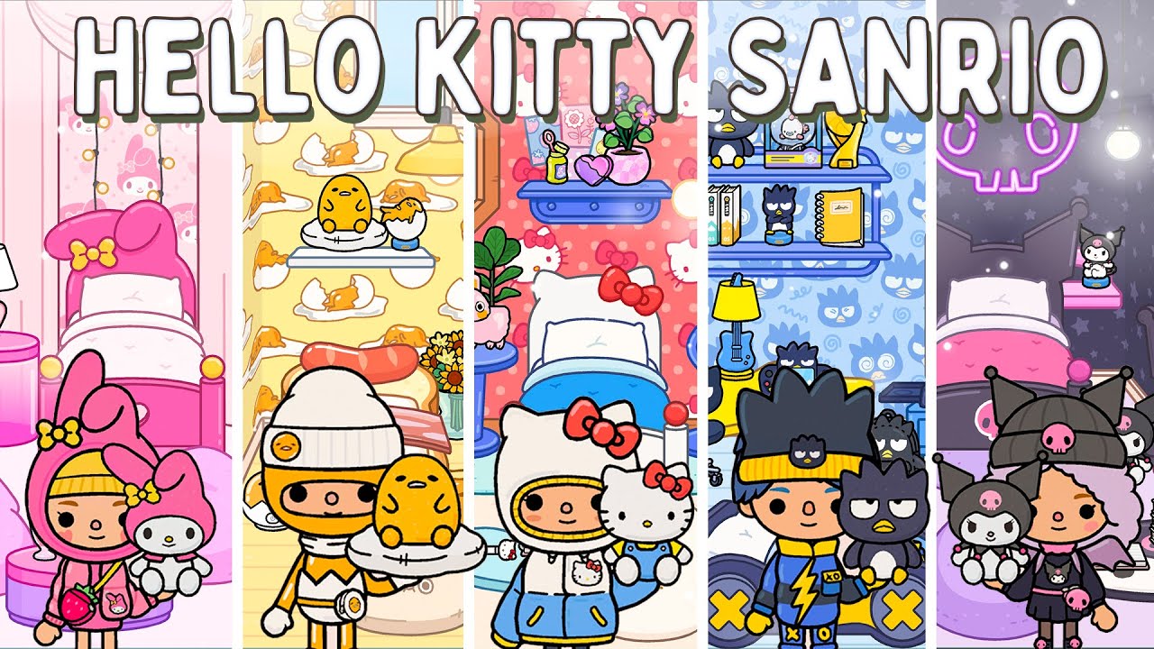🍓NEW Hello Kitty SANRIO+ NEW FREE GIFT TOCA BOCA| BIG FAMILY HOME|Toca ...