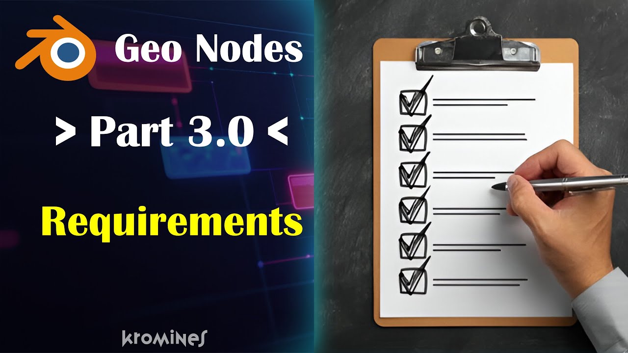 [3.0] ⇒ Geo Nodes Course Requirements - YouTube