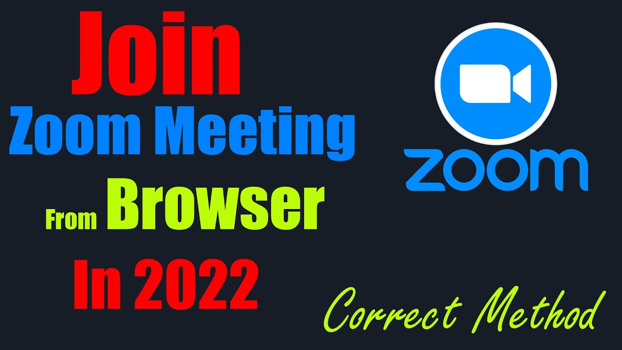 How to join zoom meeting from browser - YouTube