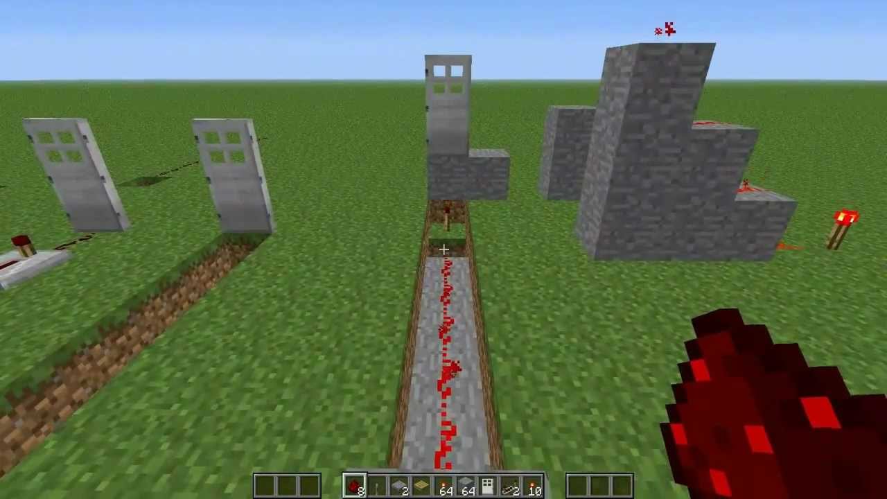 Tutorial de redstone (puertas) minecraft básico - YouTube