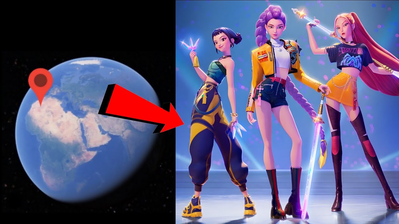 K-POP DEMON HUNTERS In Real Life On Google Earth! 🌍😰 - YouTube