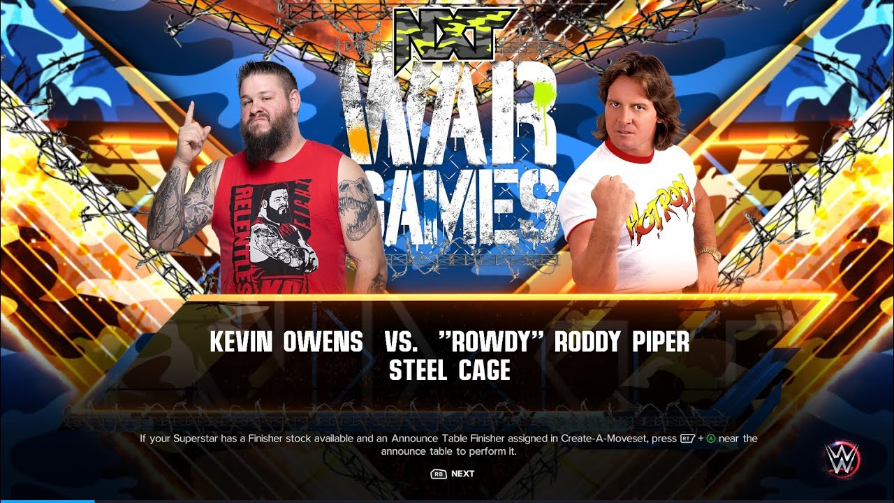 KEVIN OWENS VS. "ROWDY" RODDY PIPERSTEEL CAGE - YouTube