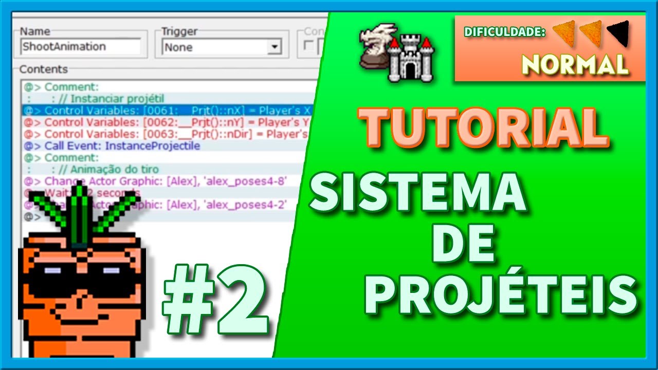 SISTEMA DE PROJÉTEIS - #2 | TUTORIAL (Rm2k / Rm2k3) - YouTube
