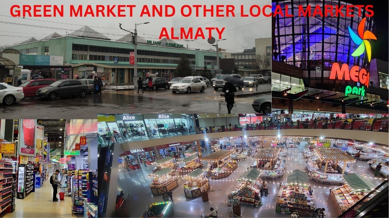 Exploring some local markets in Almaty and going to the famous Green ...