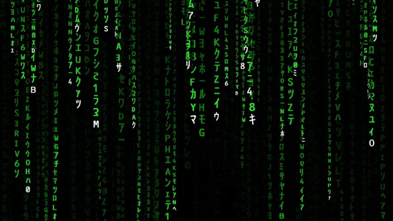 Matrix - Binary Rain Code Free Loop - 65 sec. - YouTube