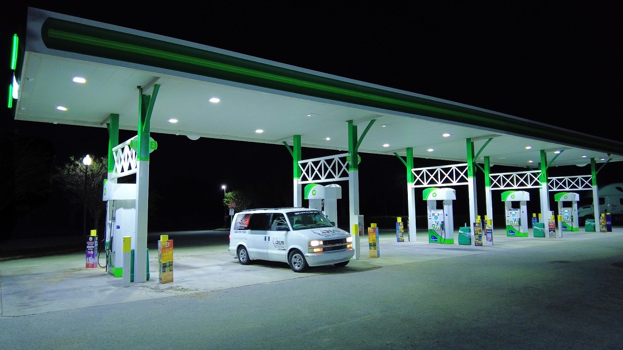 Gas Station Ambience - Cars Driving By at Night | Road Traffic Sounds ...