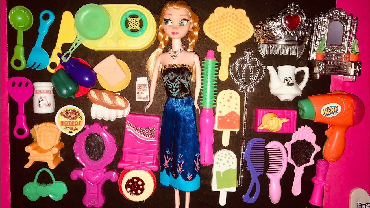 Amazing miniature kitchen cooking food cooking || barbie doll makeup ...