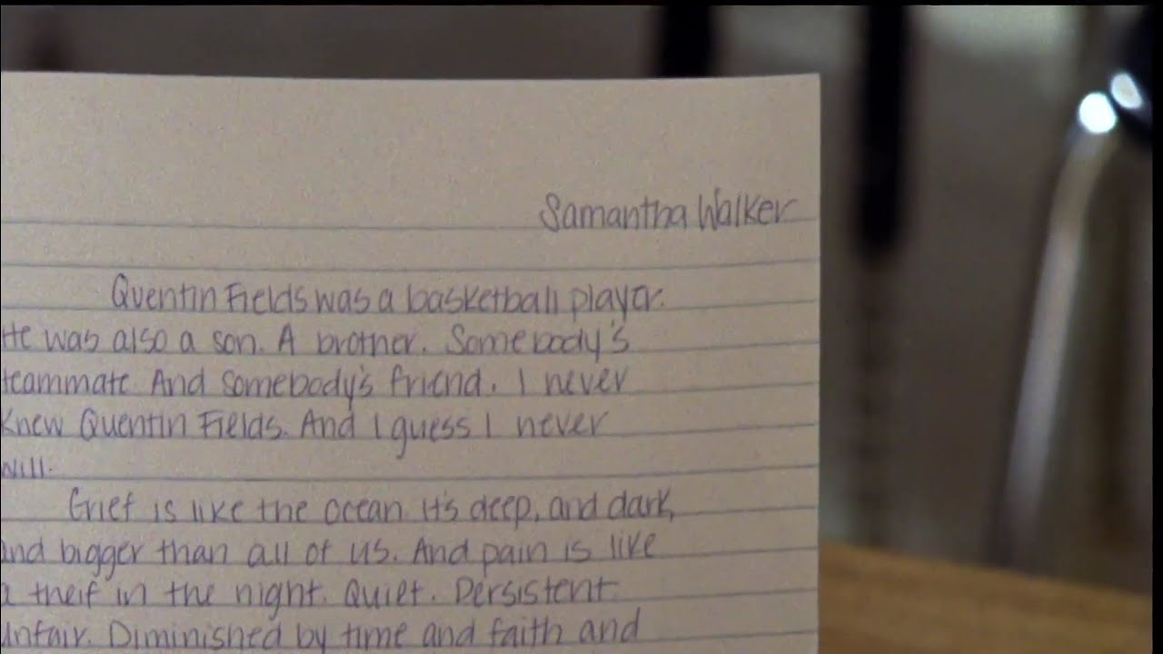 One Tree Hill: Sam's essay about Quentin - YouTube