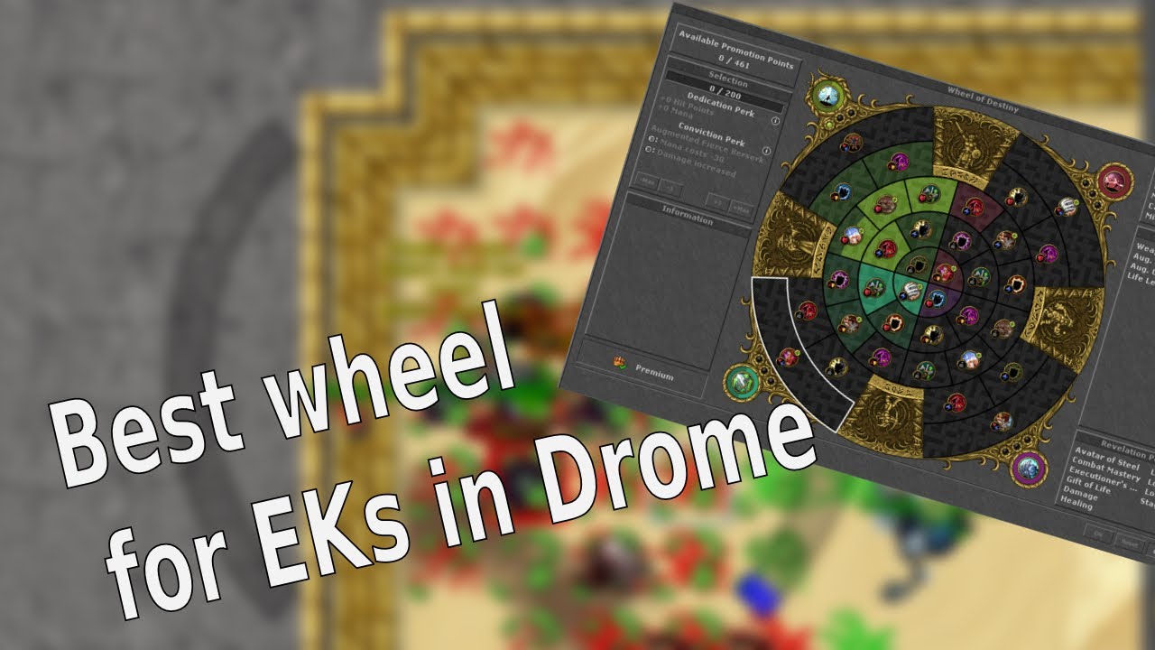 The best Skillwheel for Elite knights in Tibia drome | Level 500 top 6 ...